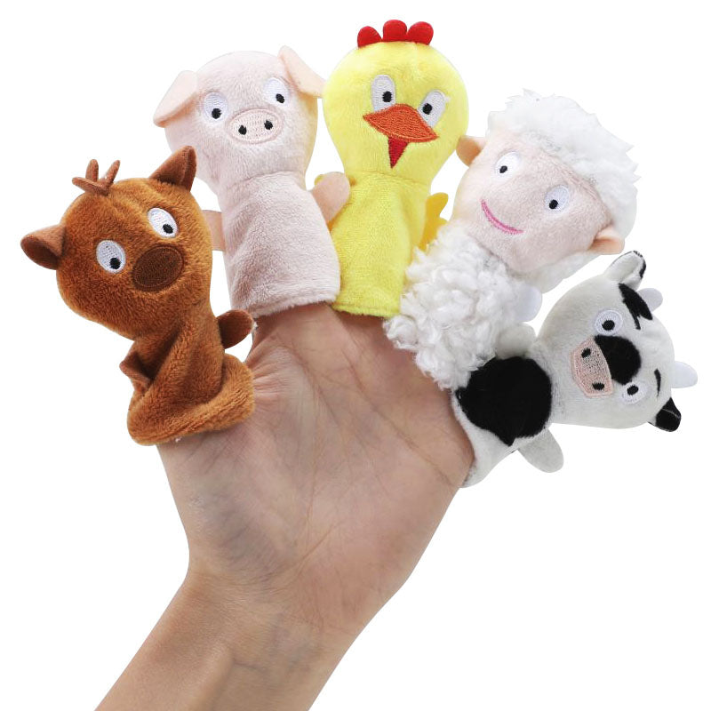 Farm Animal Finger Puppets – Interactive Set of 5 for Baby & Toddler ...